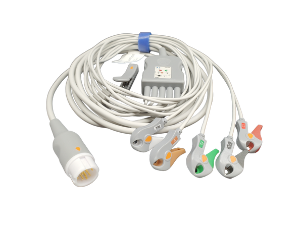Philips Compatible ECG Lead Set Direct-Connect (5 Lead Pinch) – Tenacore