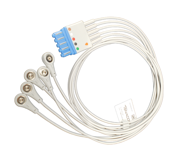 Philips Compatible 5 leadwire ECG Snap Cable 3 ft. – Tenacore